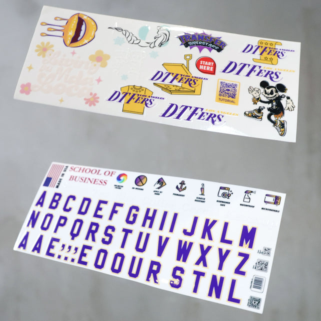 Sample Pack | UV DTF (Direct to Film) Stickers – Transfer Superstars